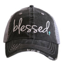 Blessed hats Blessed hot mess Simply blessed Crosses Embroidered distr ...