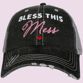 Blessed hats Blessed hot mess Simply blessed Crosses Embroidered distr ...