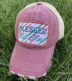 Blessed hats Blessed hot mess Simply blessed Crosses Embroidered distr ...