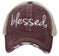 Blessed hats Blessed hot mess Simply blessed Crosses Embroidered distr ...
